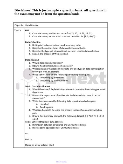 ds imp qb e next in pdf no sql databases