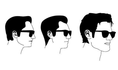 Premium Vector Man Faces With Sunglasses In Doodle Style Men Profile