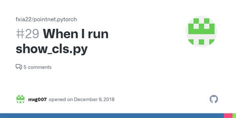 when i run show cls py · issue 29 · fxia22 pointnet pytorch · github
