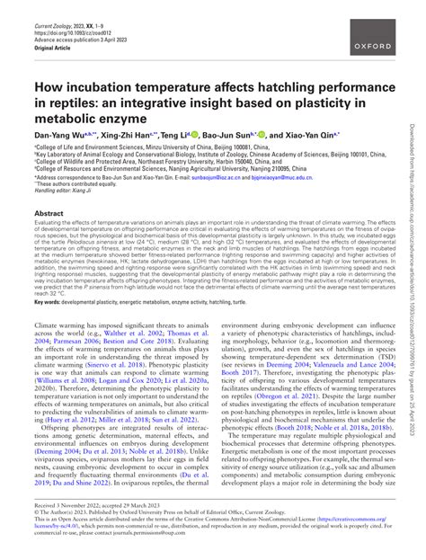 Pdf How Incubation Temperature Affects Hatchling Performance In Reptiles An Integrative