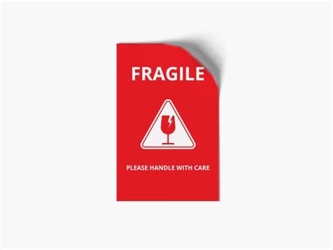 Fragile Rectangular Stickers