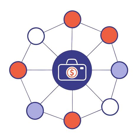 Glowing Network With Interconnected Nodes Representing Financial Decisions 53427309 Vector Art