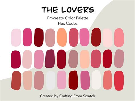 Procreate Color Palette And Hex Code Color Palette The Lovers Procreate