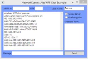 Creating A WPF Chat Client Server Application