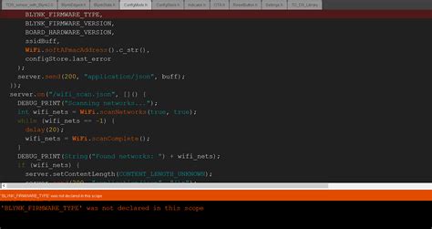 Blynkfirmwaretype Was Not Declared In This Scope Cloud Iot Arduino Forum