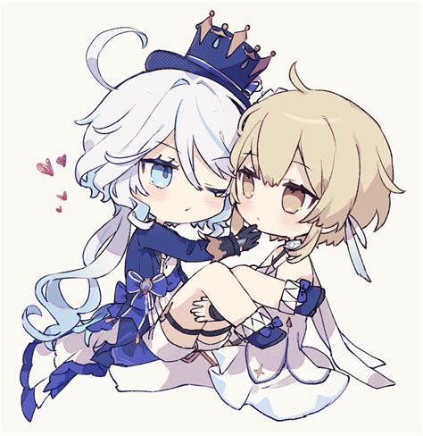 Lumine And Furina Genshin Impact Drawn By Hisuiyasai Danbooru