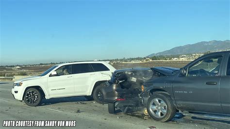 4 Vehicle Crash Causes Traffic Backup On Sb I 15 Near 210 Freeway