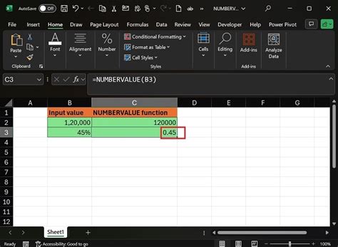 Excel Numbervalue Function