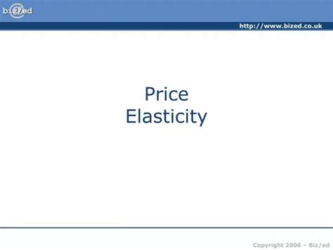 PPT Price Elasticity PowerPoint Presentation Free Download ID