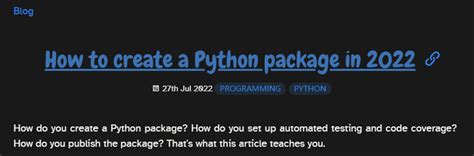 保姆教程：构建与发布python包 知乎