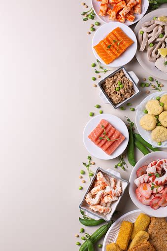 비건 식물 기반 의 생선 과 해산물 탄소 발자국을 줄이는 음식 0명에 대한 스톡 사진 및 기타 이미지 0명 Veganuary 건강한 생활방식 Istock