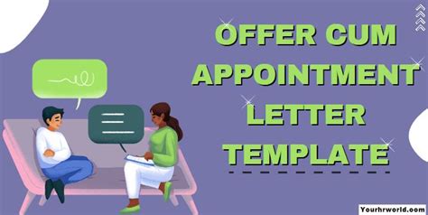 Sample Offer Cum Appointment Letter Template