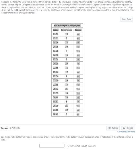 Solved Suppose The Following Table Was Generated From Sample