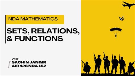 Sets Relations And Functions Nda Mathematics Youtube