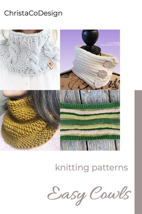 15 Easy Cowl Knitting Patterns Great For Beginners Artofit