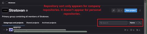 how to sort personal repositories how to use gitlab gitlab forum