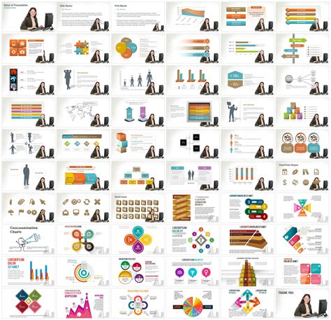 Tech Support Girl PowerPoint Templates Tech Support Girl PowerPoint Backgrounds Templates For