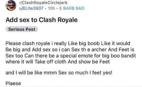 E Barb Bad Add Sex To Clash Royale Serious Post Please Clash Royale I