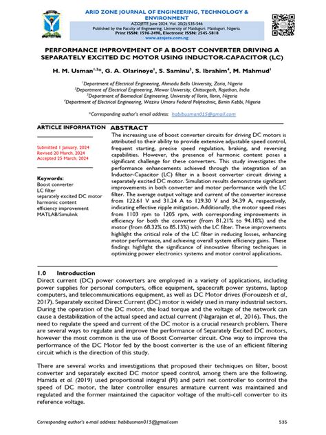Performance Improvement Of Boost Converter Using Inductor Capacitor Pdf Inductor