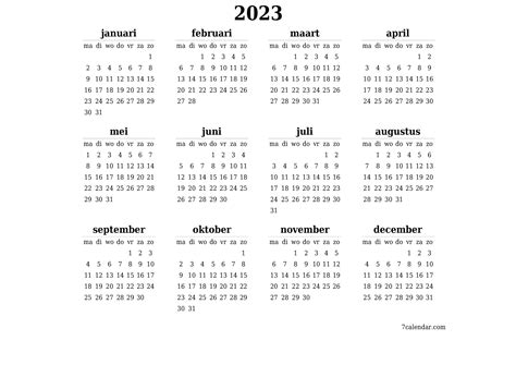 Afdrukbare Kalenders En Planners Voor Het Jaar 2023 2024 2025 2026