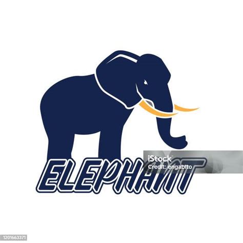 흰색 배경에 고립 된 코끼리 아이콘 벡터 일러스트레이션 개념에 대한 스톡 벡터 아트 및 기타 이미지 개념 귀여운 단순함 Istock