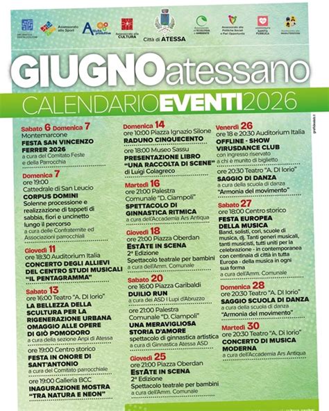 Atessa Eventi Di Giugno 2026 Programma