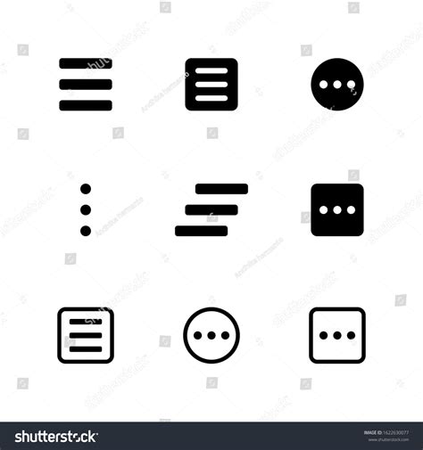 Ui Menu Icon Set Flat Style Stock Vector Royalty Free Shutterstock