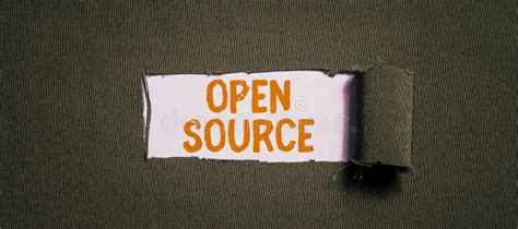 Inspiration Showing Sign Open Source Word Written On Denoting Software