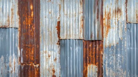 Rusty Corrugated Metal Wall Texture Stock Illustration Illustration