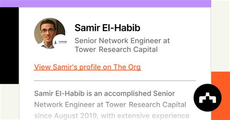 Samir El Habib Senior Network Engineer At Tower Research Capital