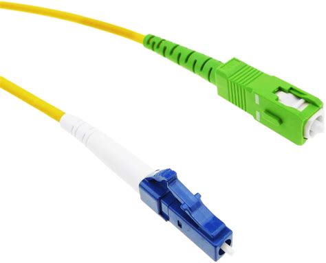 SC APC To LC PC Simplex Single Mode Fiber Patch Cable 1M Thor Broadcast