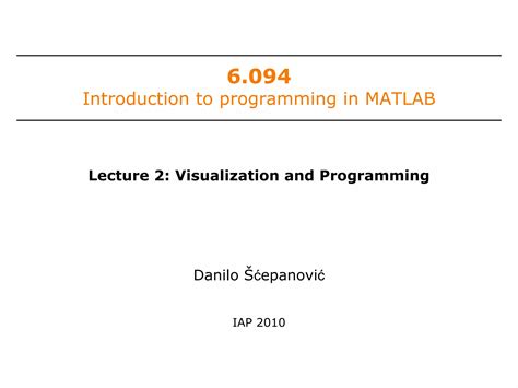 Lecture 02 Visualization And Programming Ppt