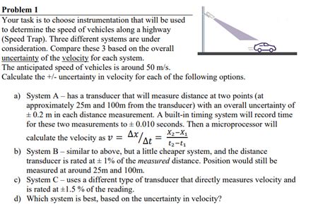 Solved Problem Your Task Is To Choose Instrumentation That Chegg Com