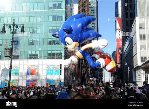 Sonic Hedgehog Balloon Float At Macys 85th Annual Thanksgiving Day Parade New York Usa 24