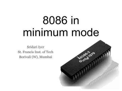 Minimum Mode And Maximum Mode Configuration In 8086 Pptx