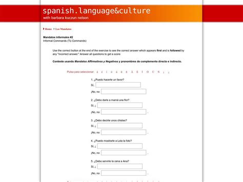 Spanish Language And Culture Informal Commands Part 2 Unit Plan For