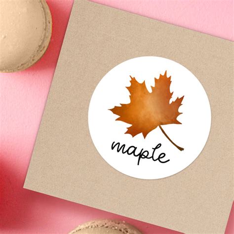 Maple Flavor Stickers A Little Leafy