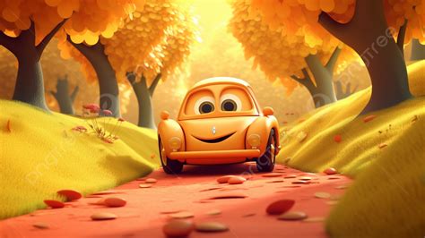 자동차 오렌지 귀여운 만화 일러스트 레이션 차 탈것 교통기관 배경 일러스트 및 사진 무료 다운로드 Pngtree