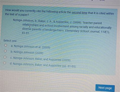 solved how would you correctly cite the following article