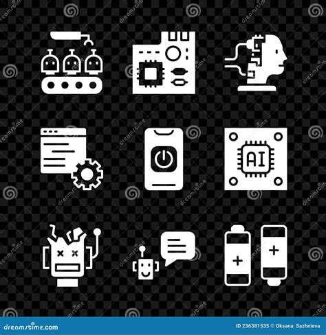 Set Industrial Production Of Robots Motherboard Digital Chip Robot For Maintenance Broken
