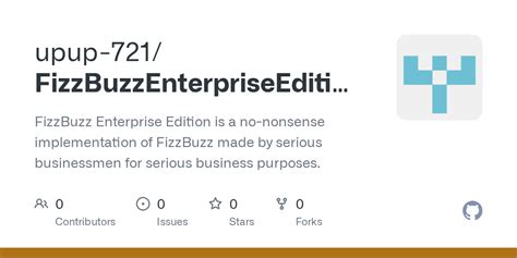 Github Upup 721fizzbuzzenterpriseedition 4jenkins Fizzbuzz Enterprise Edition Is A No