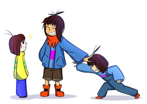 Endertale Frisk Meets Refusetale Frisk And Chara By Natsunenuko On