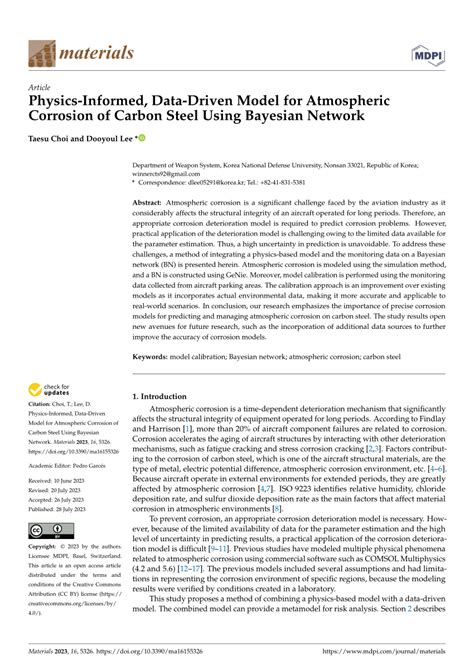 pdf physics informed data driven model for atmospheric corrosion of