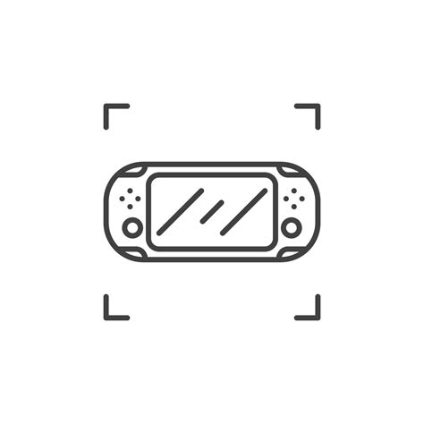 Vector Handheld Game Console Outline Vector Concept Icon 13089632 Vector Art At Vecteezy