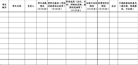 大学生创新项目中期检查评分表 word文档在线阅读与下载 免费文档