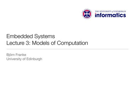 Pdf Lecture 3 Models Of Computation · • Synchronousreactive Sr • Concurrent State