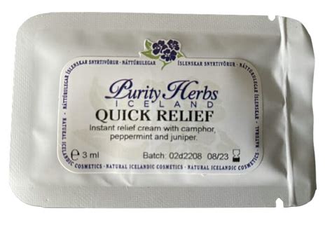 Quick Relief Sample 3 Ml Purity Herbs