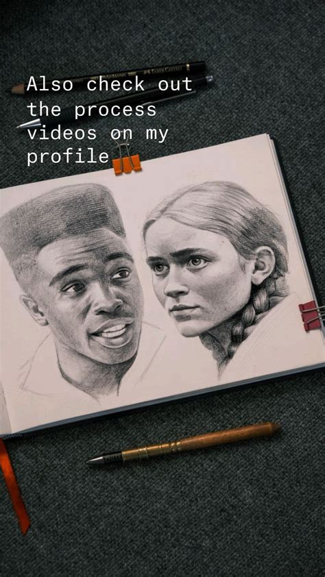 Check Out All My Stranger Things Sketches Portrait Drawings Of The St
