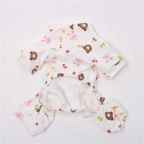 Badu Bg Гащеризон за домашни кучета Пижама с анимационен дизайн Мек анцуг Котка Кученце