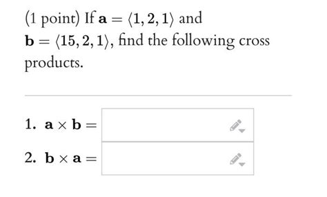 Solved Calculate The Cross Product Assuming That Chegg Com